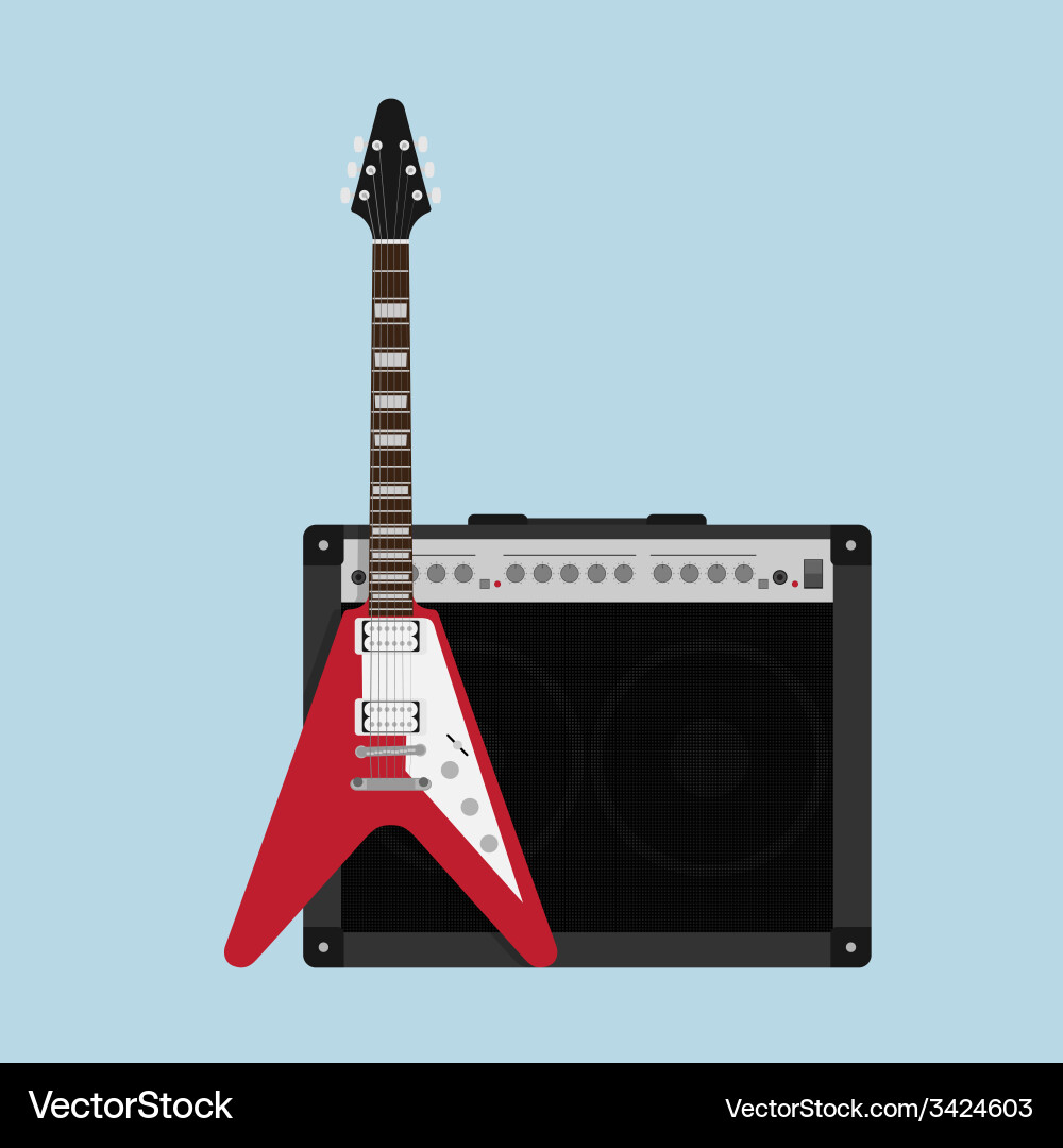 Guitar amplifier Royalty Free Vector Image - VectorStock