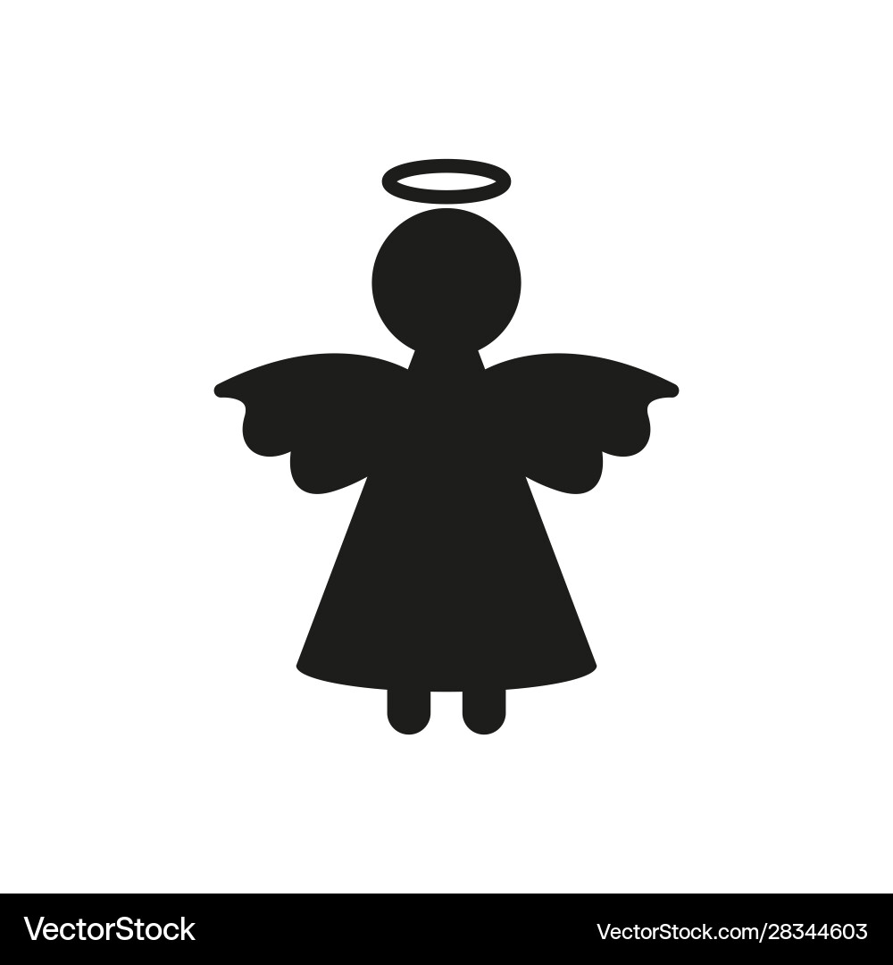 Icon angel simple Royalty Free Vector Image - VectorStock