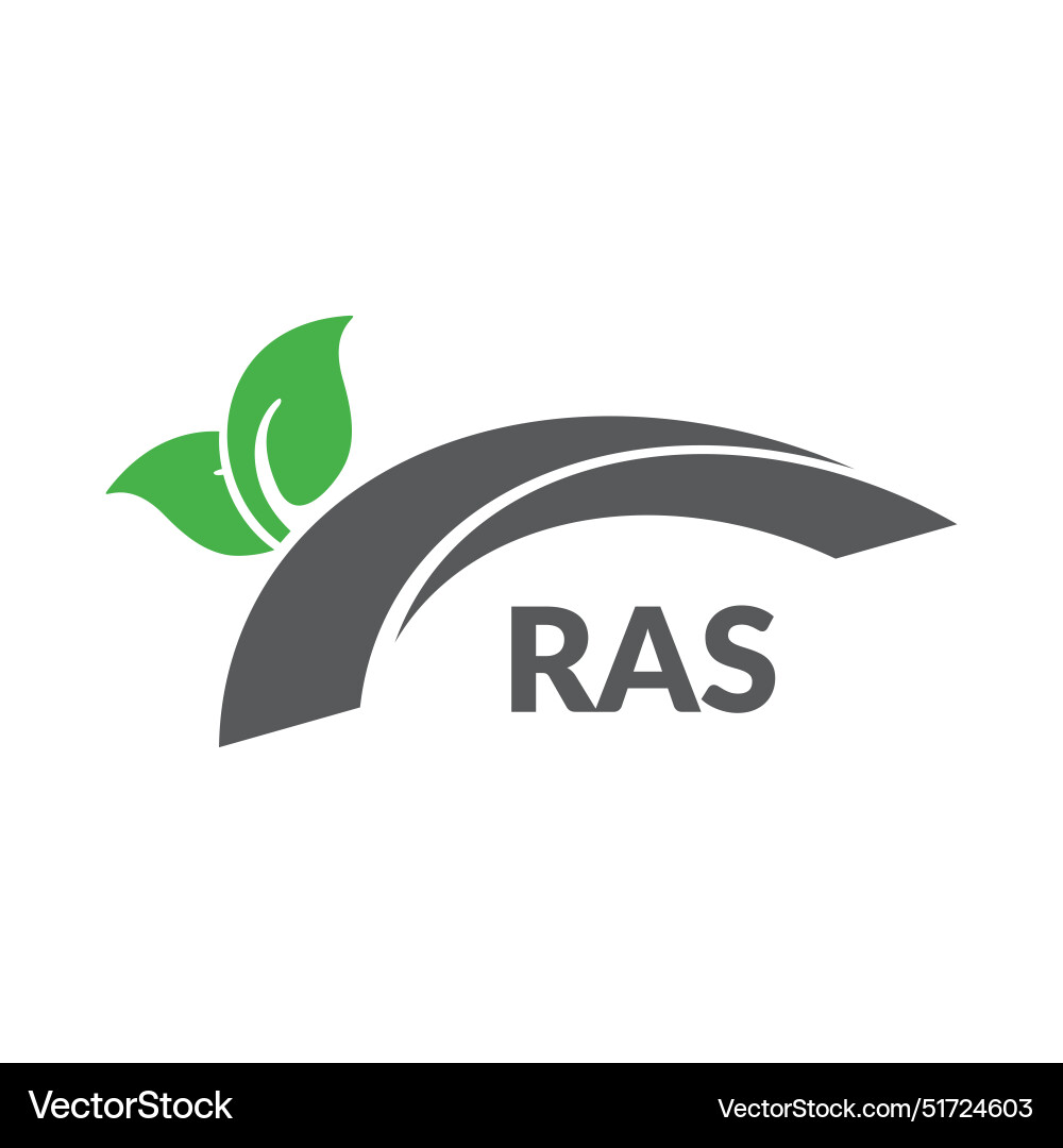 Ras letter logo design on white background Vector Image