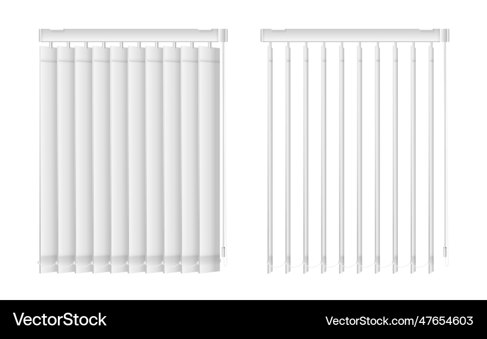 Realistic window blinds set Royalty Free Vector Image
