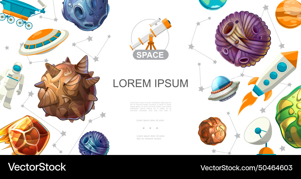 Space and universe concept Royalty Free Vector Image