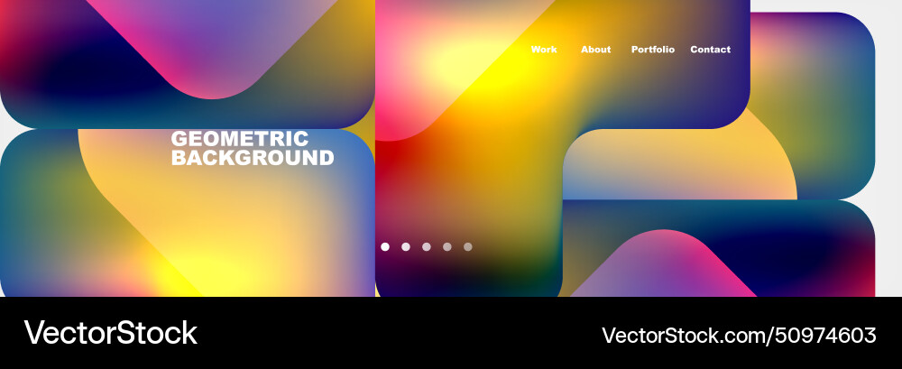 Square internet web page design template Vector Image