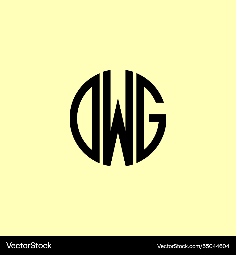 Creative rounded initial letters dwg logo Vector Image