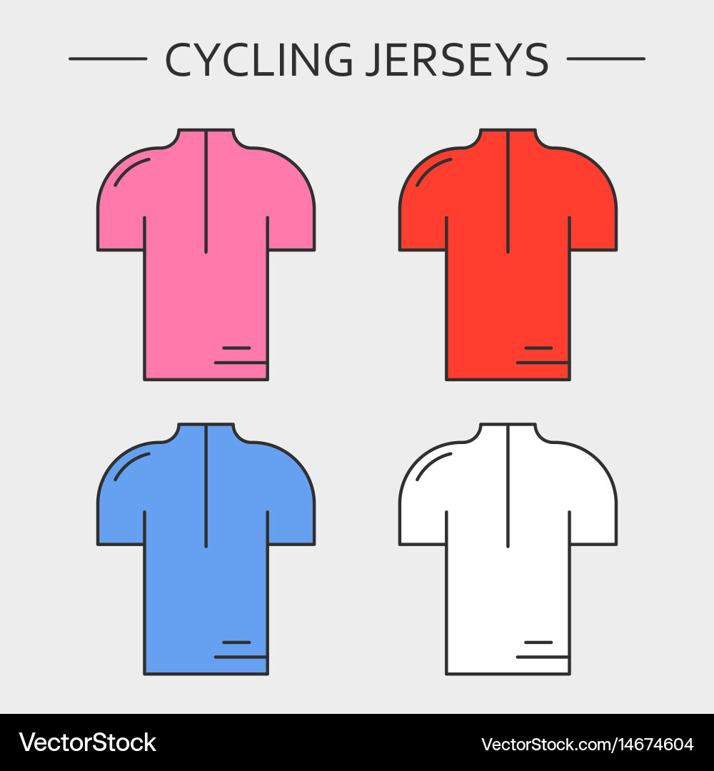 Cycling Jersey Icons Royalty Free Vector Image