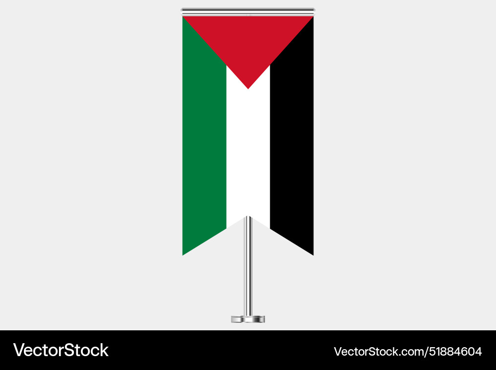Flag of palestine Royalty Free Vector Image - VectorStock