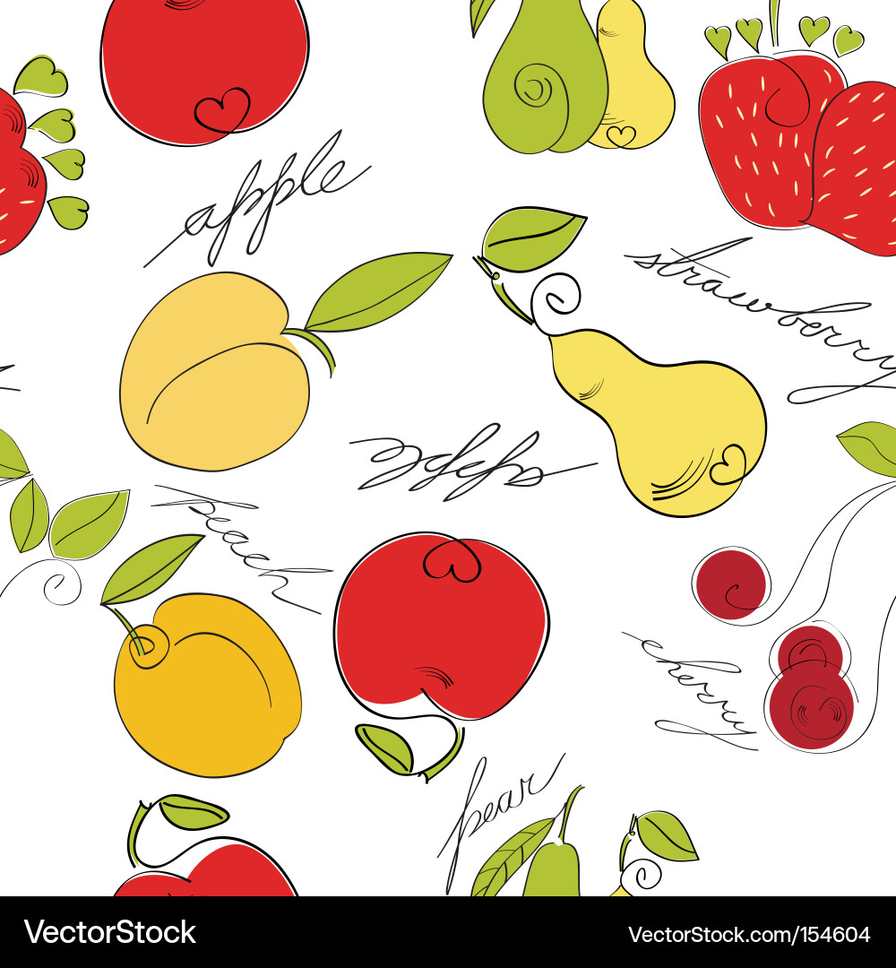 Fruit pattern Royalty Free Vector Image - VectorStock