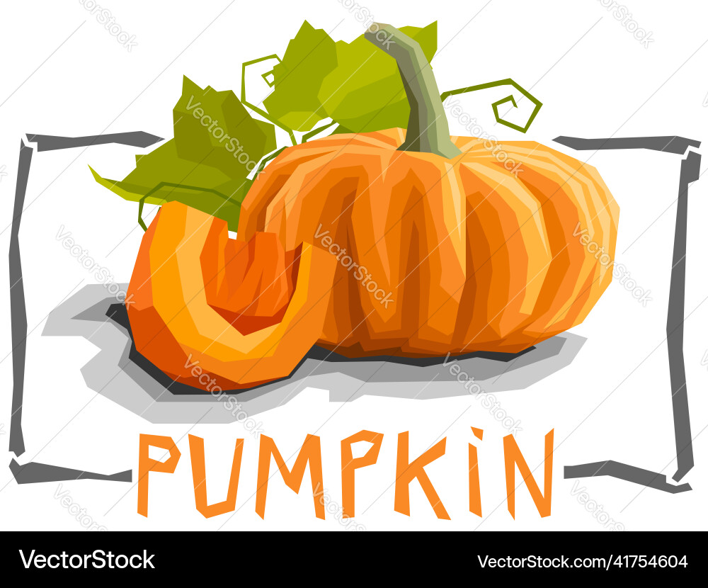 Simple of pumpkin Royalty Free Vector Image - VectorStock