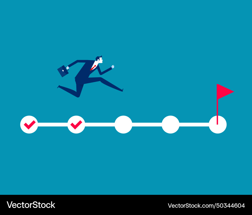Successful execution of business tasks Royalty Free Vector