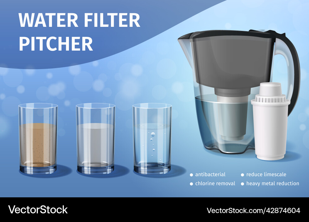 Water filter realistic Royalty Free Vector Image
