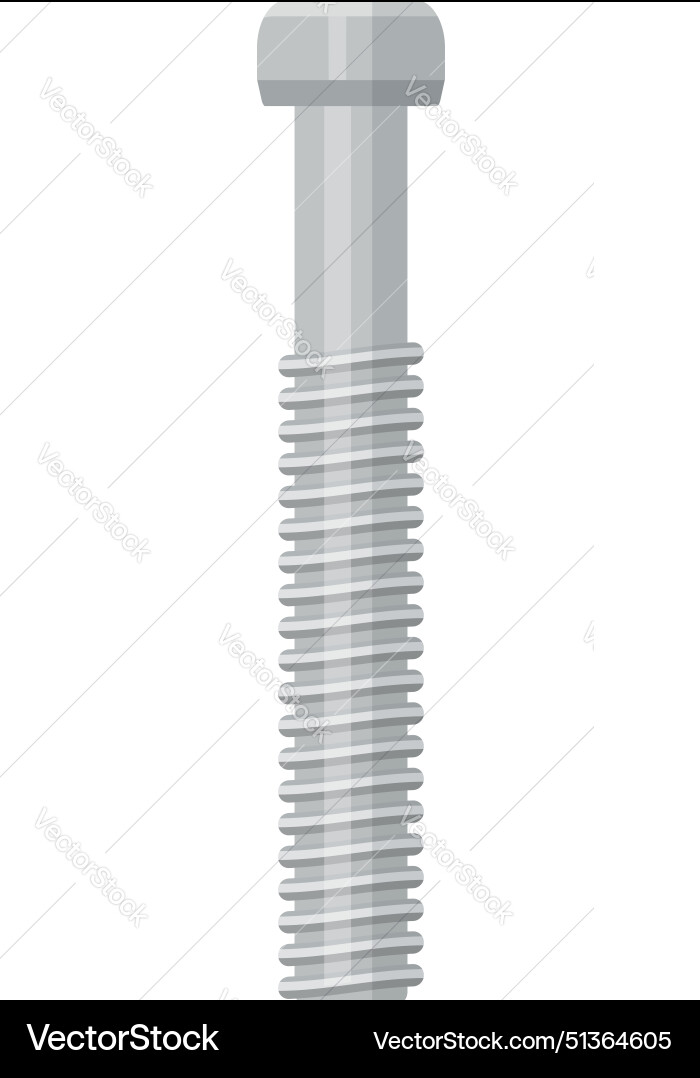 3d of a metal bolt Royalty Free Vector Image - VectorStock