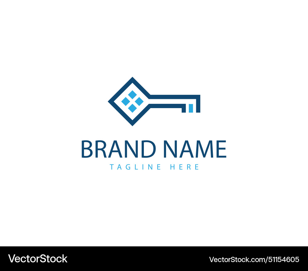 Access key flat icon logo design Royalty Free Vector Image