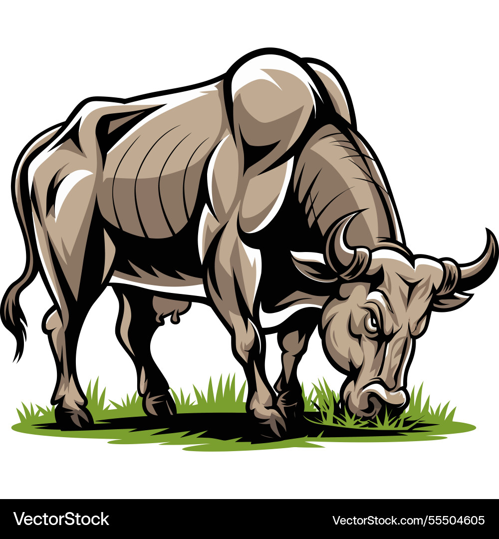 Bold and clean cartoon cow artwork Royalty Free Vector Image