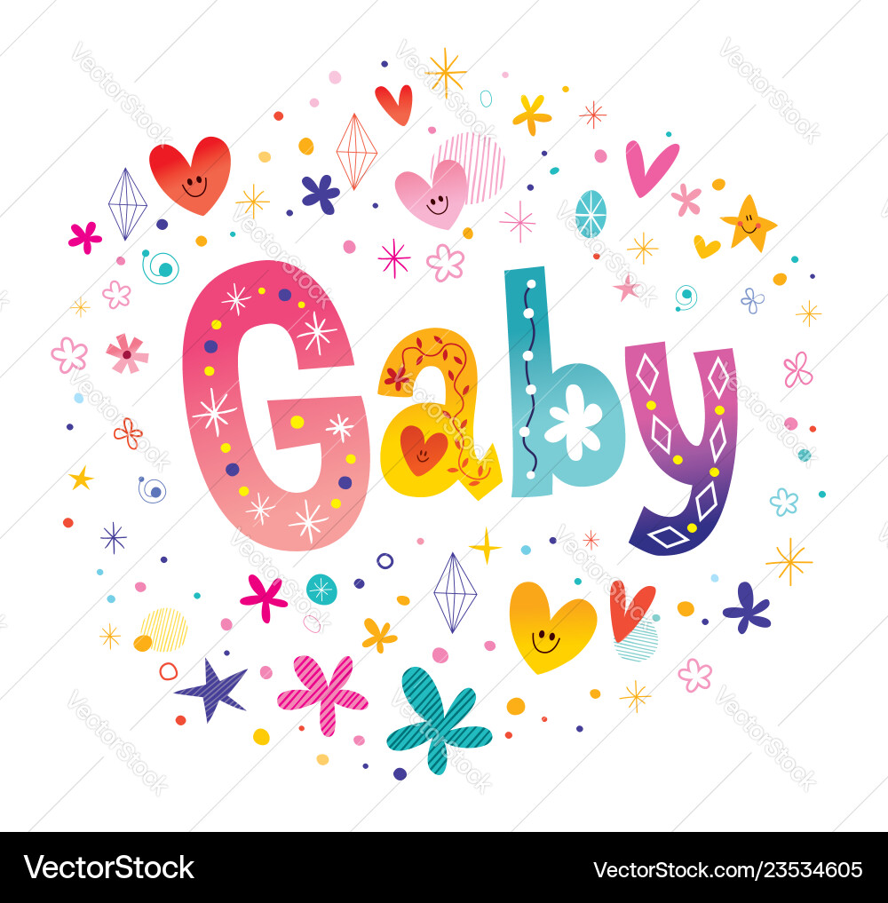 Gaby girls name Royalty Free Vector Image - VectorStock