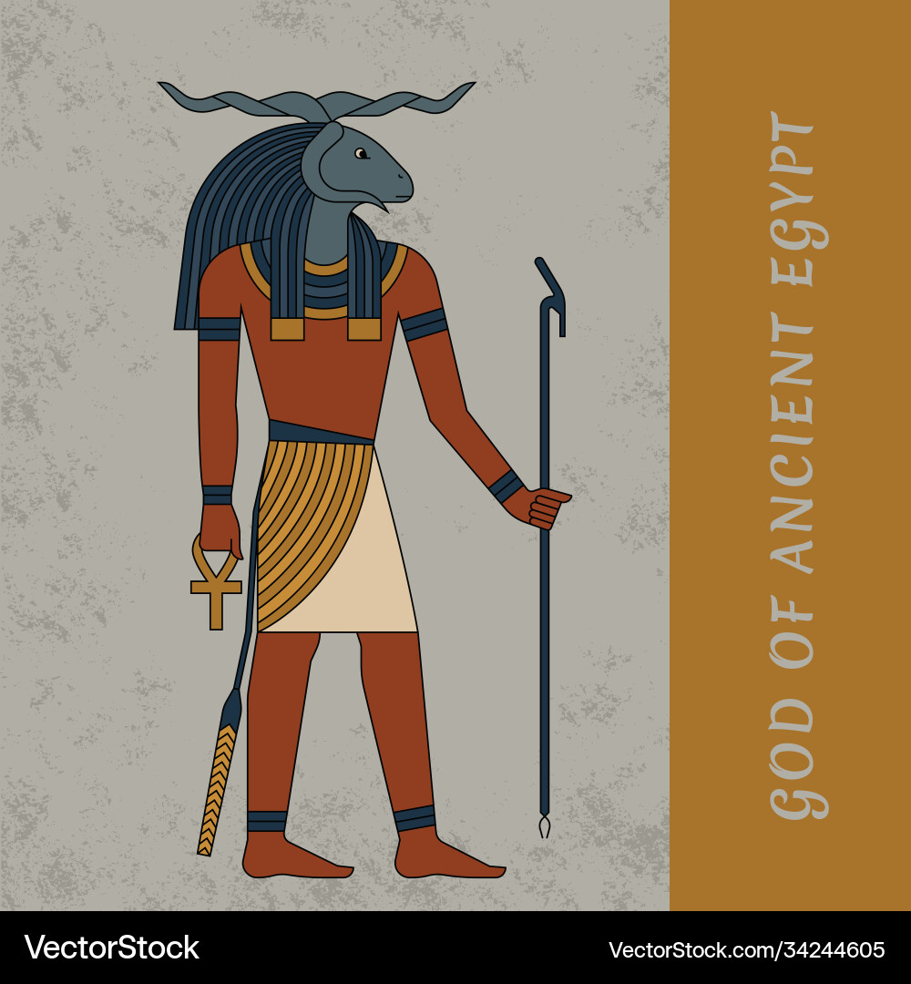 God ancient egypt khnum egyptian Royalty Free Vector Image