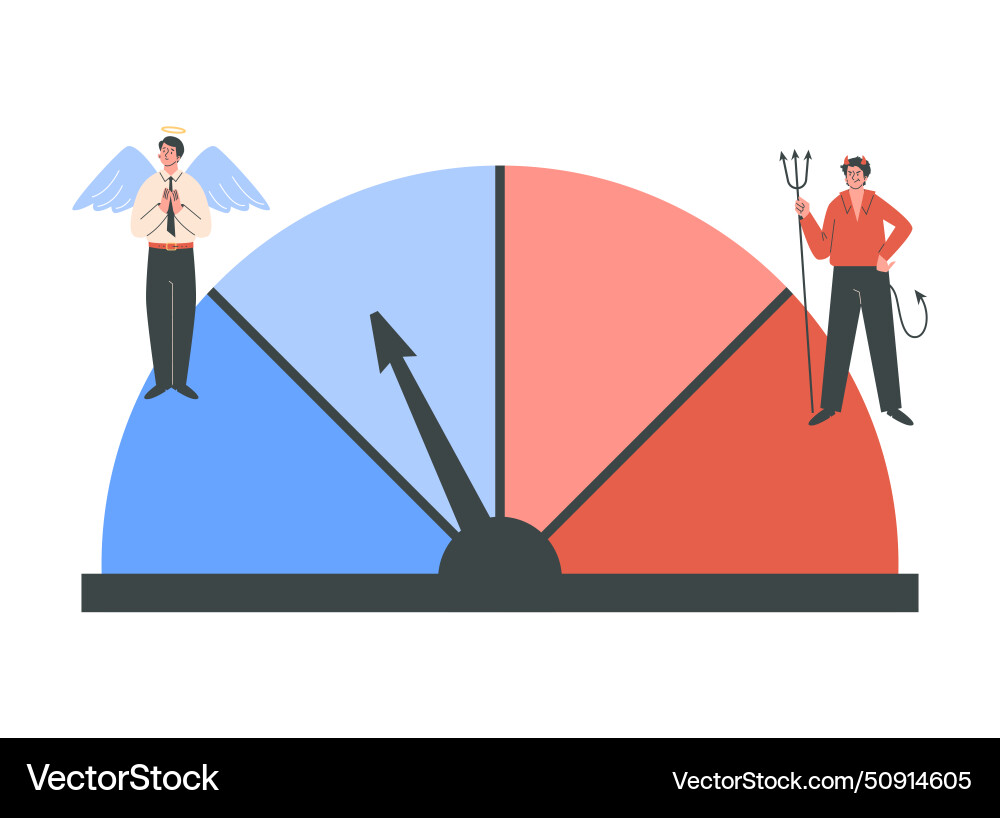 Indicator scale and balancing Royalty Free Vector Image