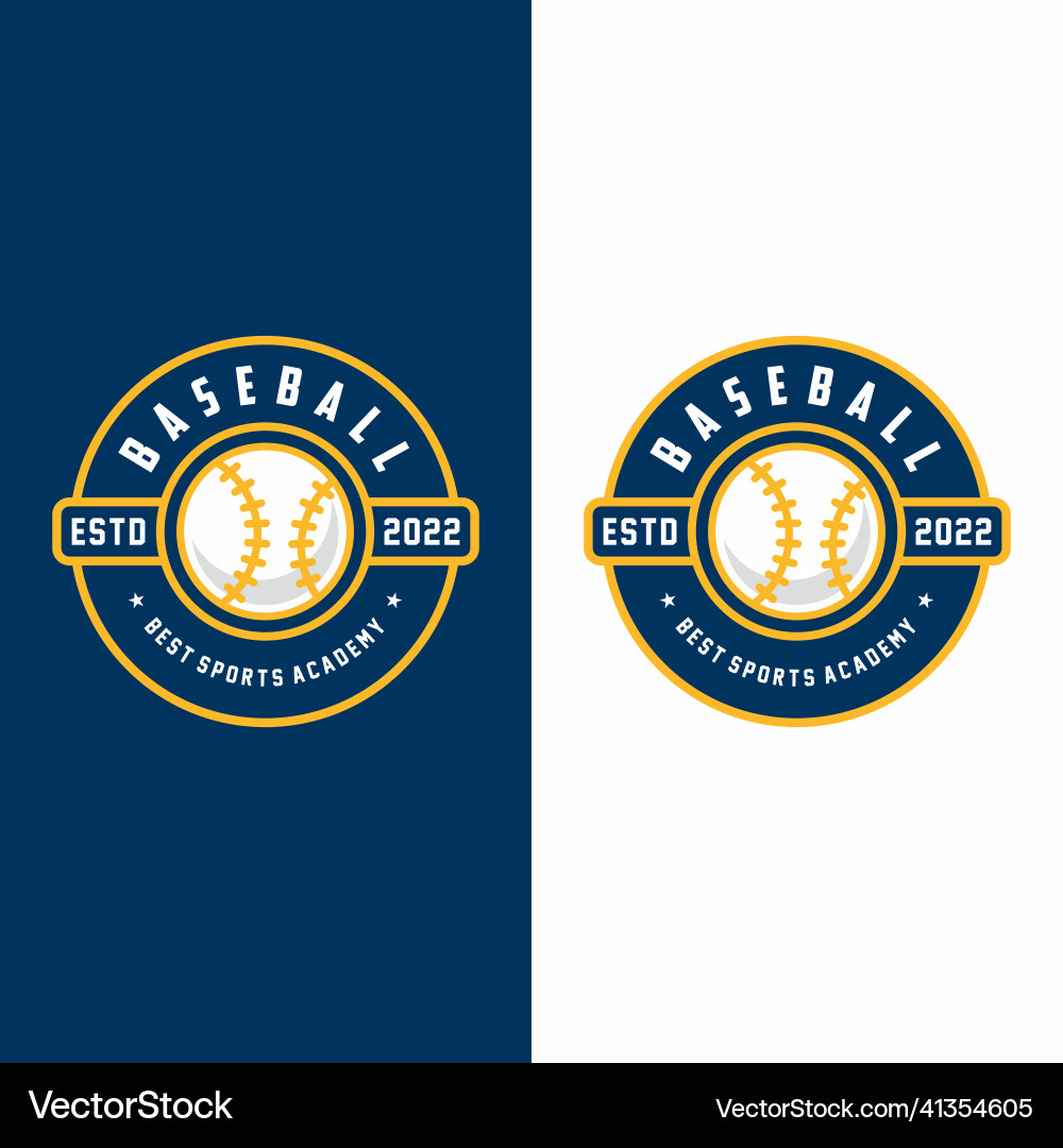 Modern professional baseball template logo design Vector Image