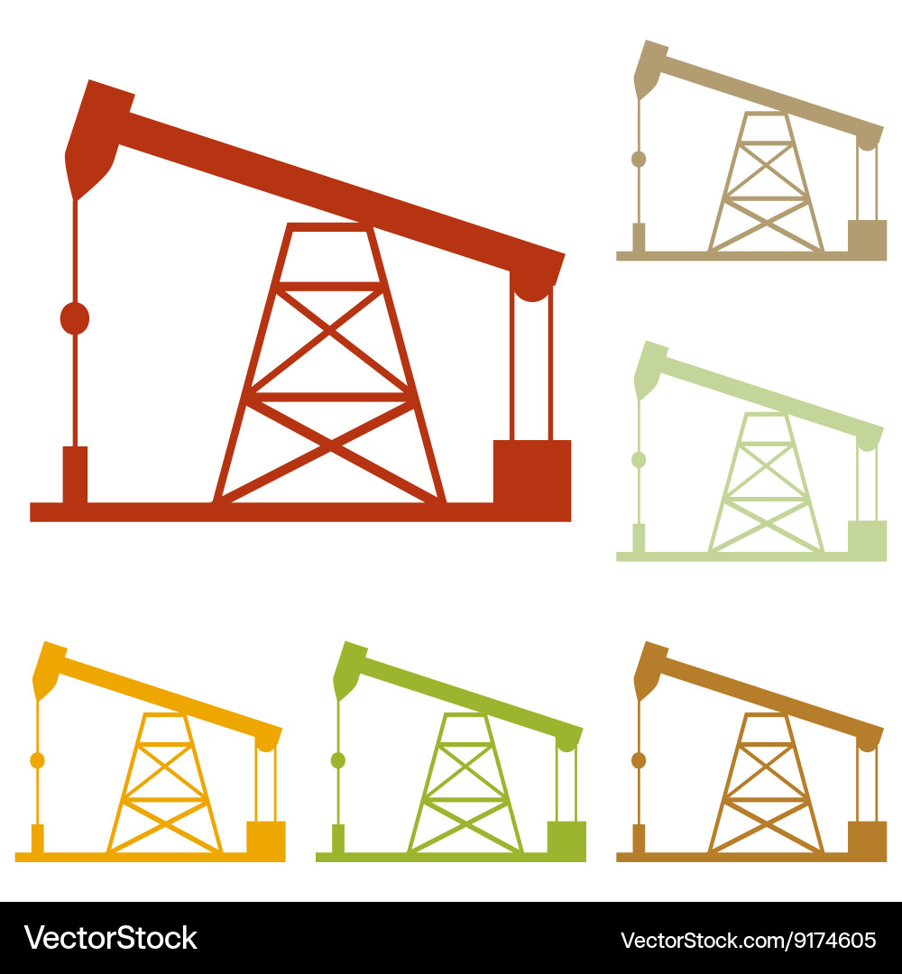Oil drilling rig sign – Royalty-Free Vector | VectorStock