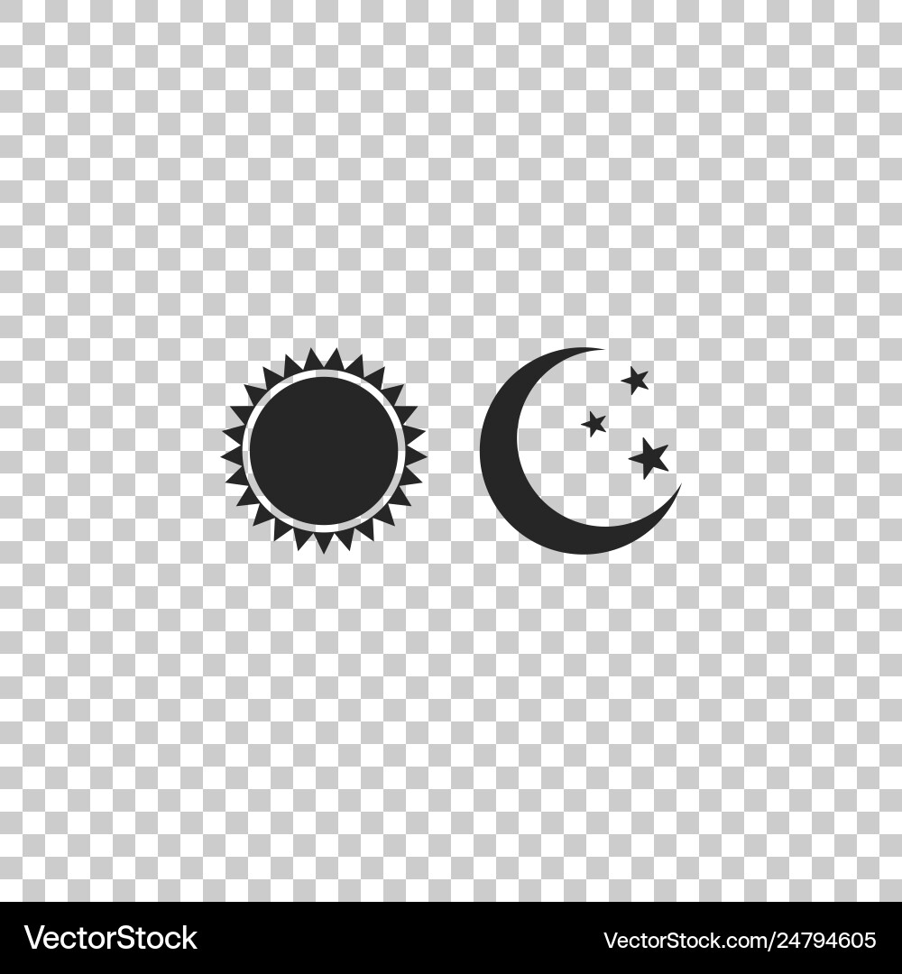 Sun and Moon Icon - Night & Day Royalty Free Vector