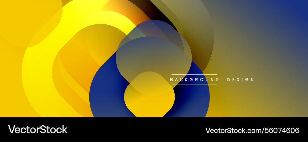 Circular abstract design with overlapping Vector Image