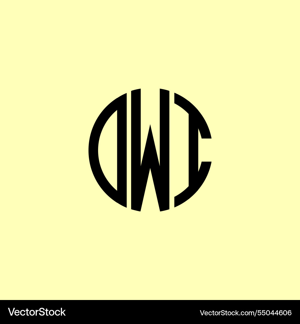 Creative rounded initial letters dwi logo Vector Image