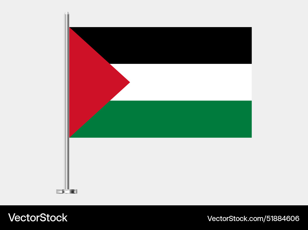 Flag of palestine Royalty Free Vector Image - VectorStock