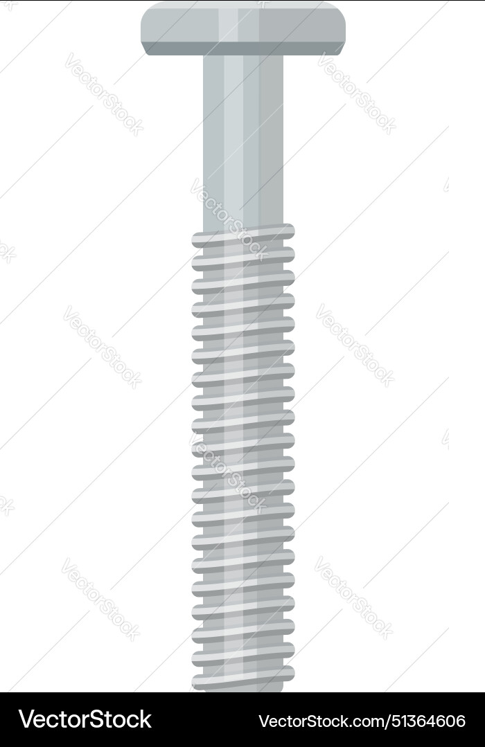 Graphic of a silver metal bolt Royalty Free Vector Image