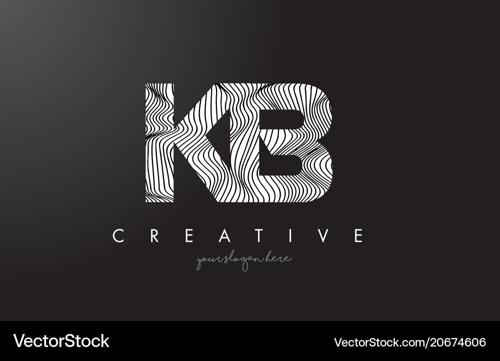 KB Logo - Zebra Line Text Royalty Free Vector Image