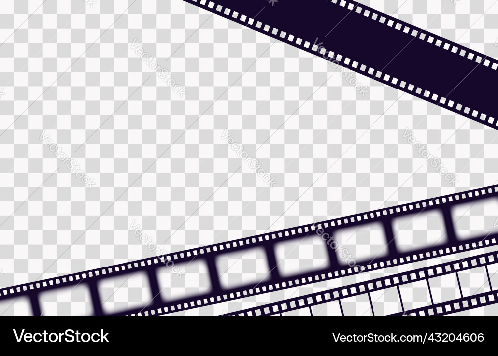 Old frame cinematic in retro style on transparent Vector Image