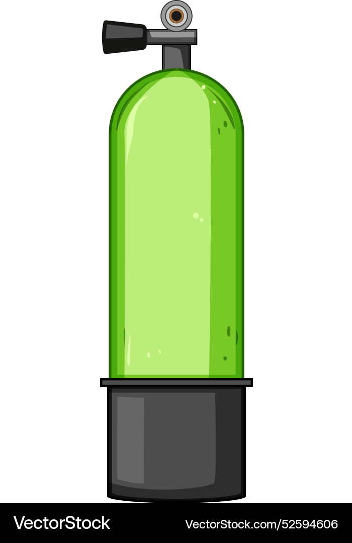 Oxygen diving cylinder cartoon Royalty Free Vector Image