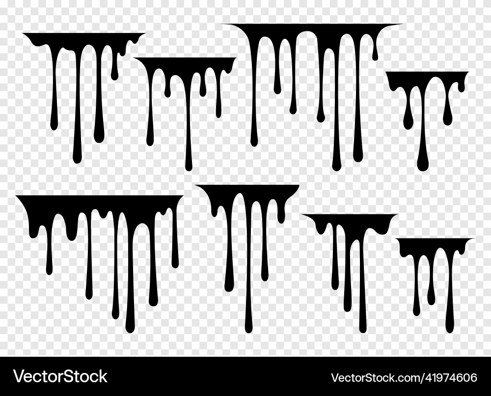Paint Drips & Splatters Royalty Free Vector Image