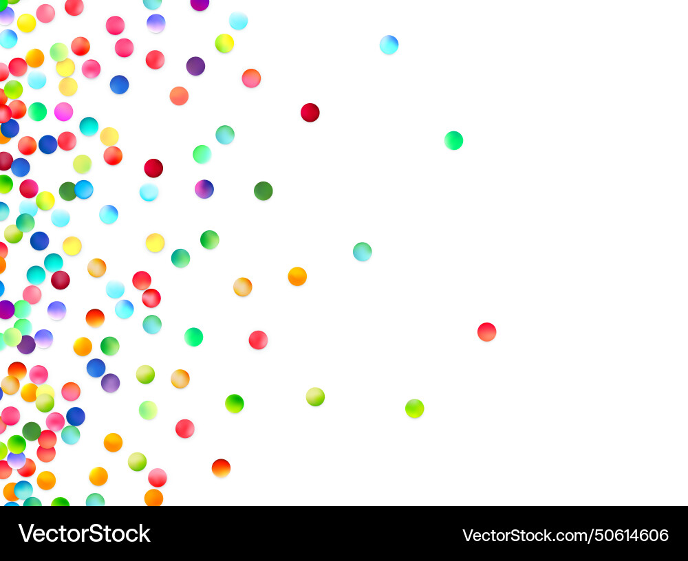 Rainbow dots on white canvas Royalty Free Vector Image