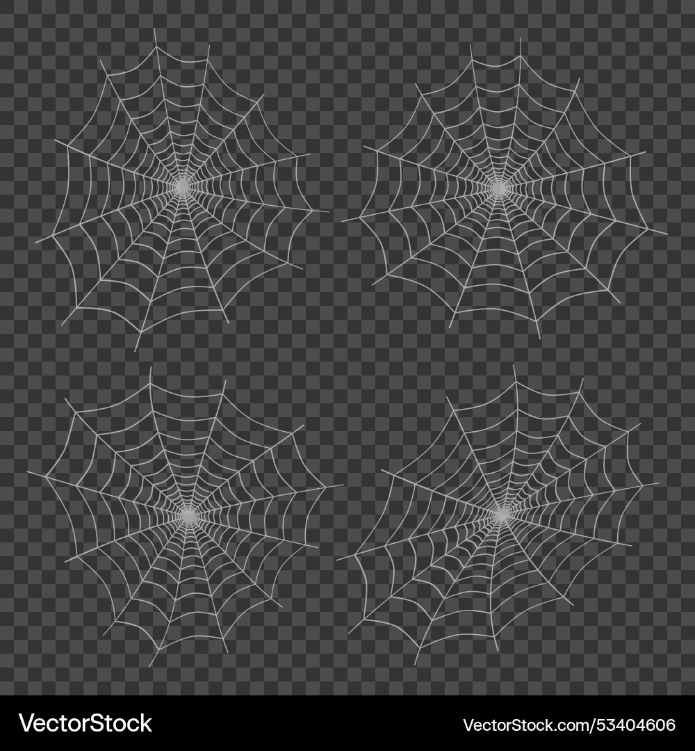 Spider web set Royalty Free Vector Image - VectorStock