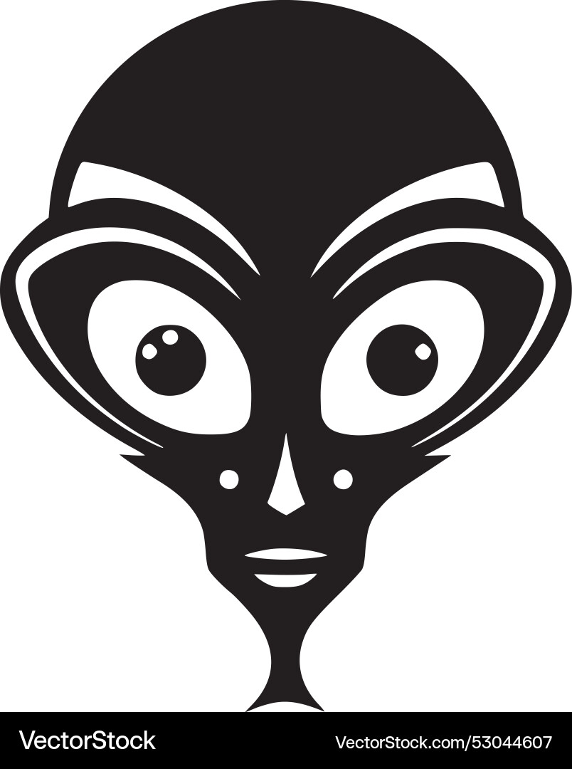 Alien - minimalist and simple silhouette Vector Image