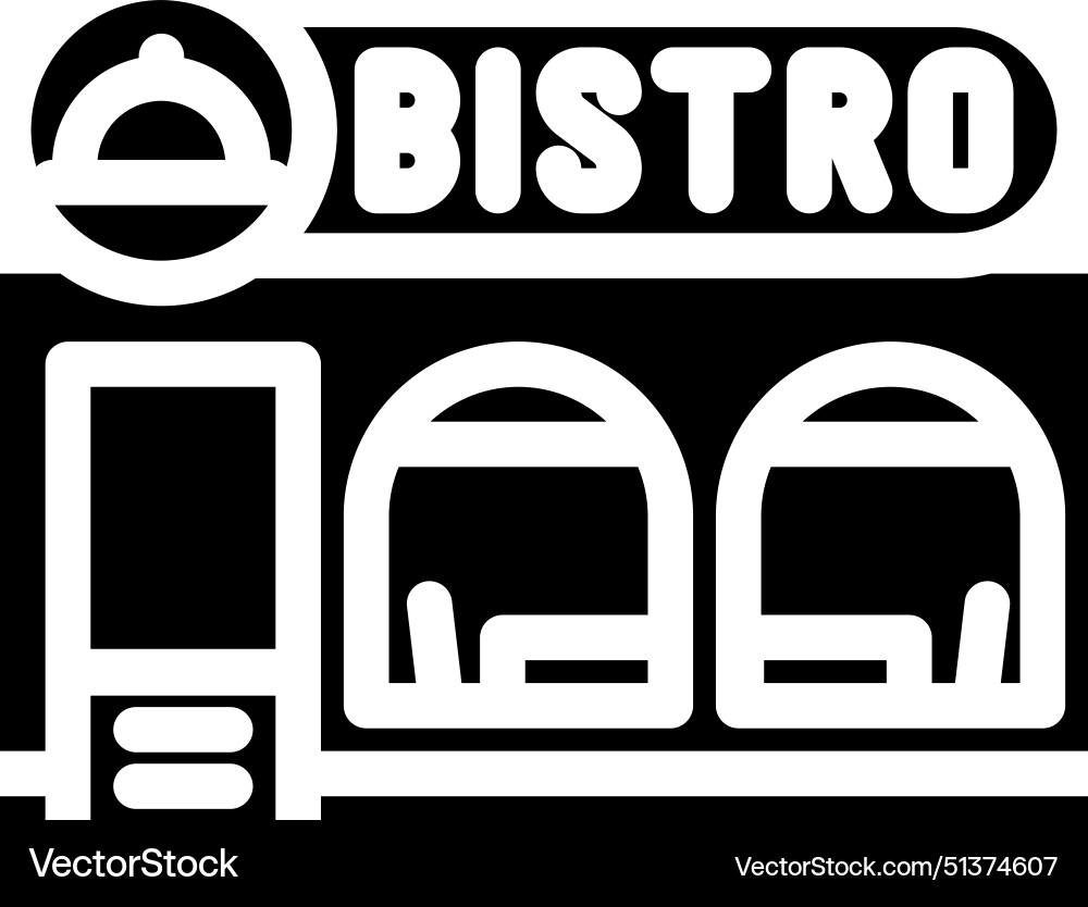 Bistro street cafe glyph icon Royalty Free Vector Image Bistro street cafe glyph icon Royalty Free Vector Image
