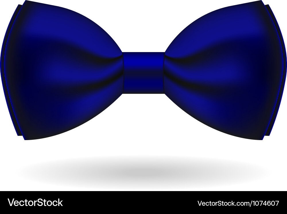 Blue Bow Tie Royalty Free Vector Image - VectorStock