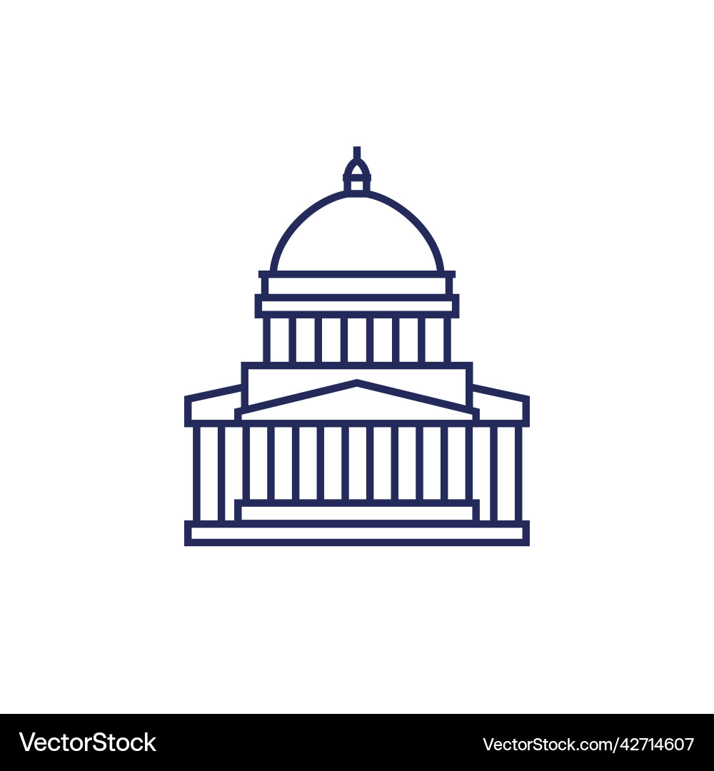 Capitol Building Icon Royalty Free Vector Image