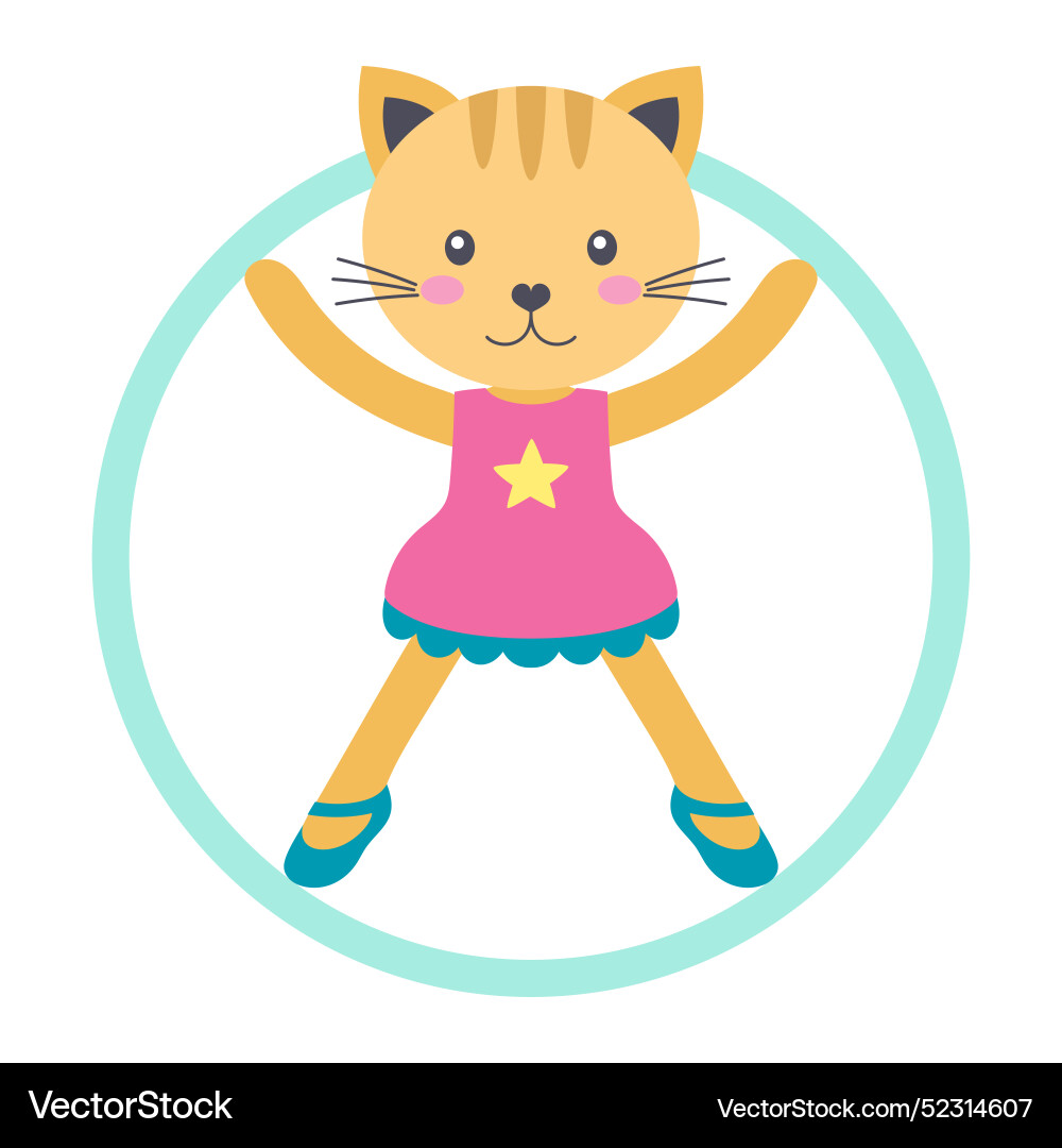 Cartoon circus cat Royalty Free Vector Image - VectorStock