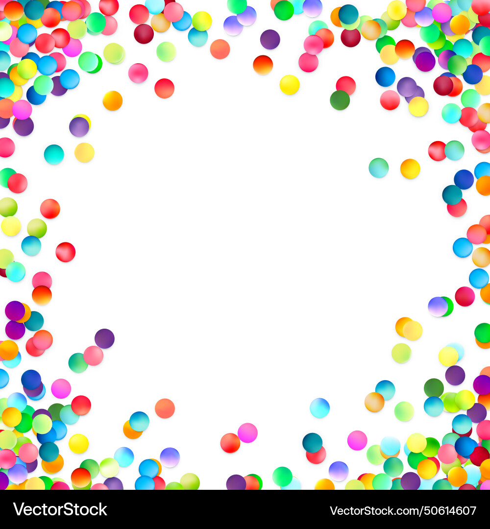 Colorful bubble border with white center Vector Image