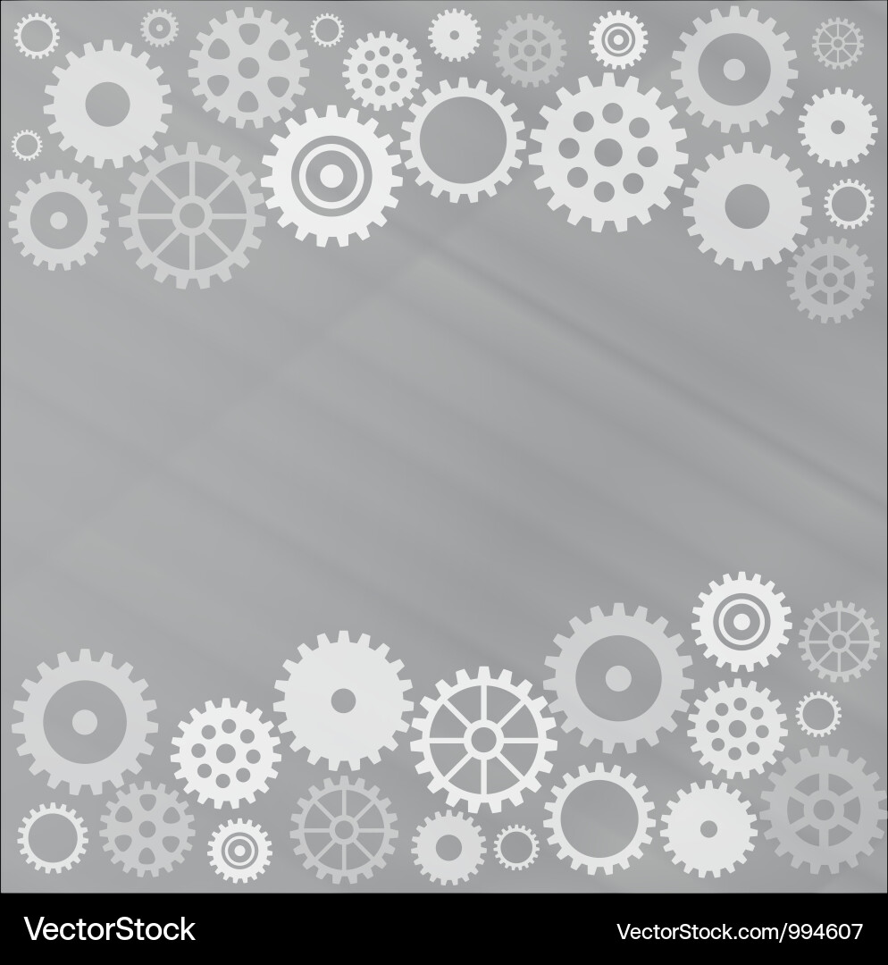 Grey gear background Royalty Free Vector Image