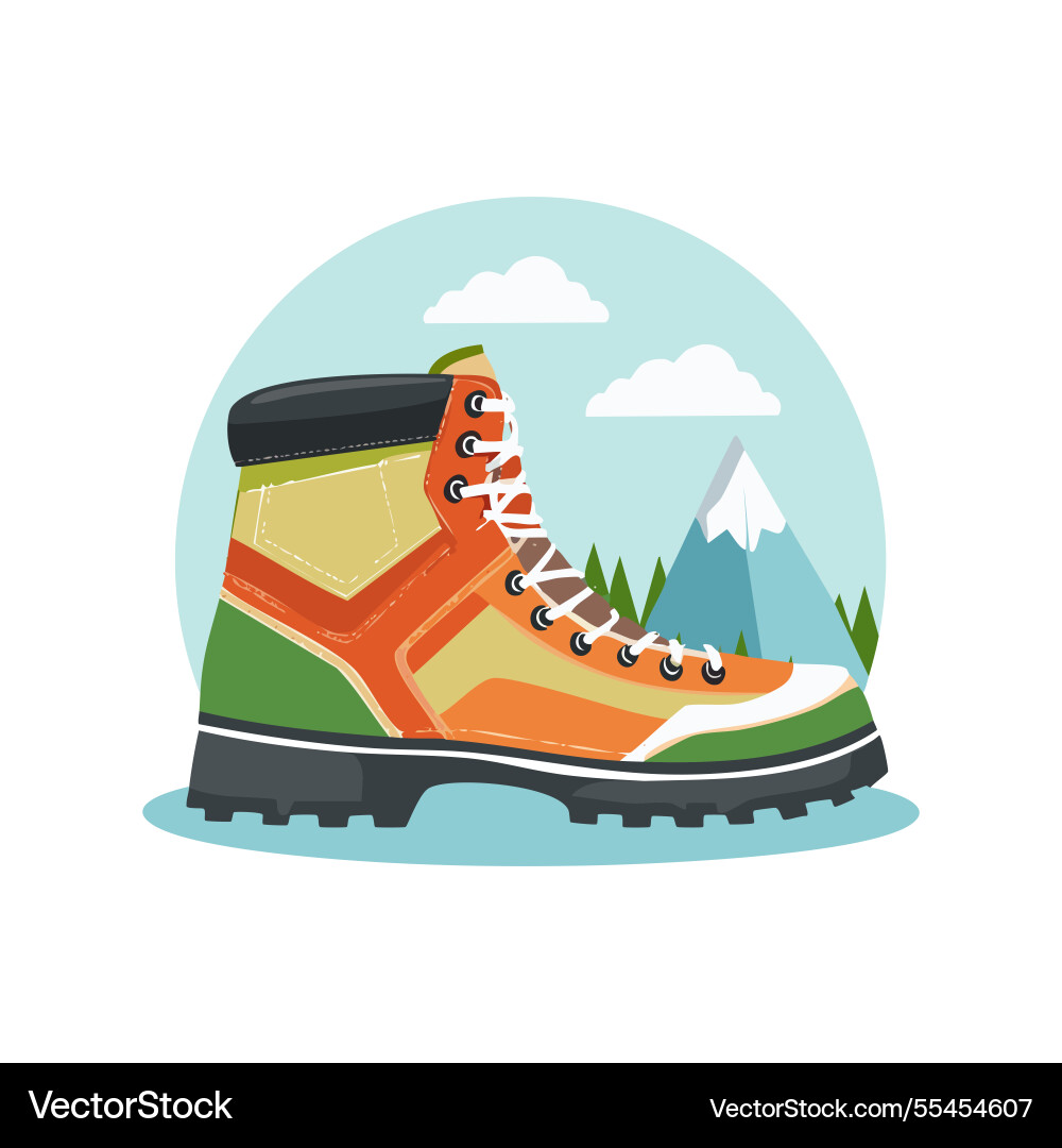 Hiking boots Royalty Free Vector Image - VectorStock