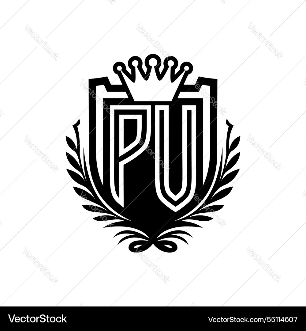 Vintage Heraldic Shield Logo Royalty Free Vector Image