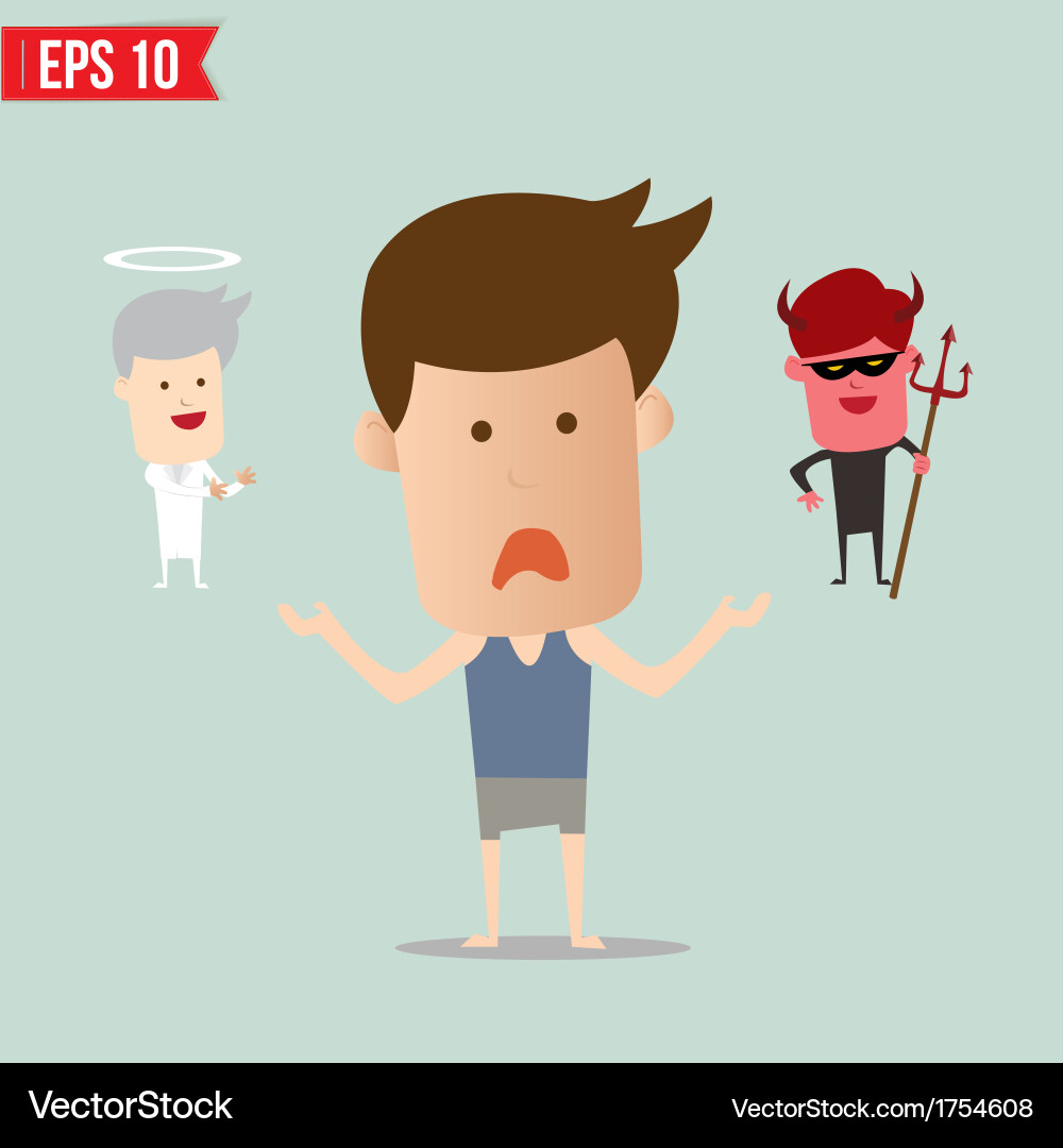 Business man select choice - eps10 Royalty Free Vector Image