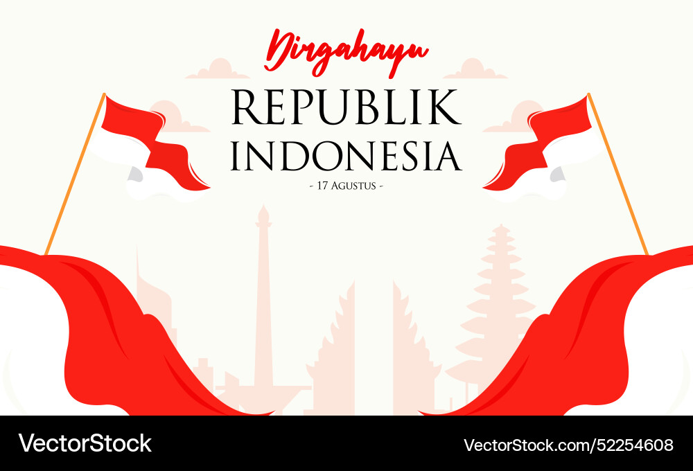 Dirgahayu republik indonesia 79 background Vector Image