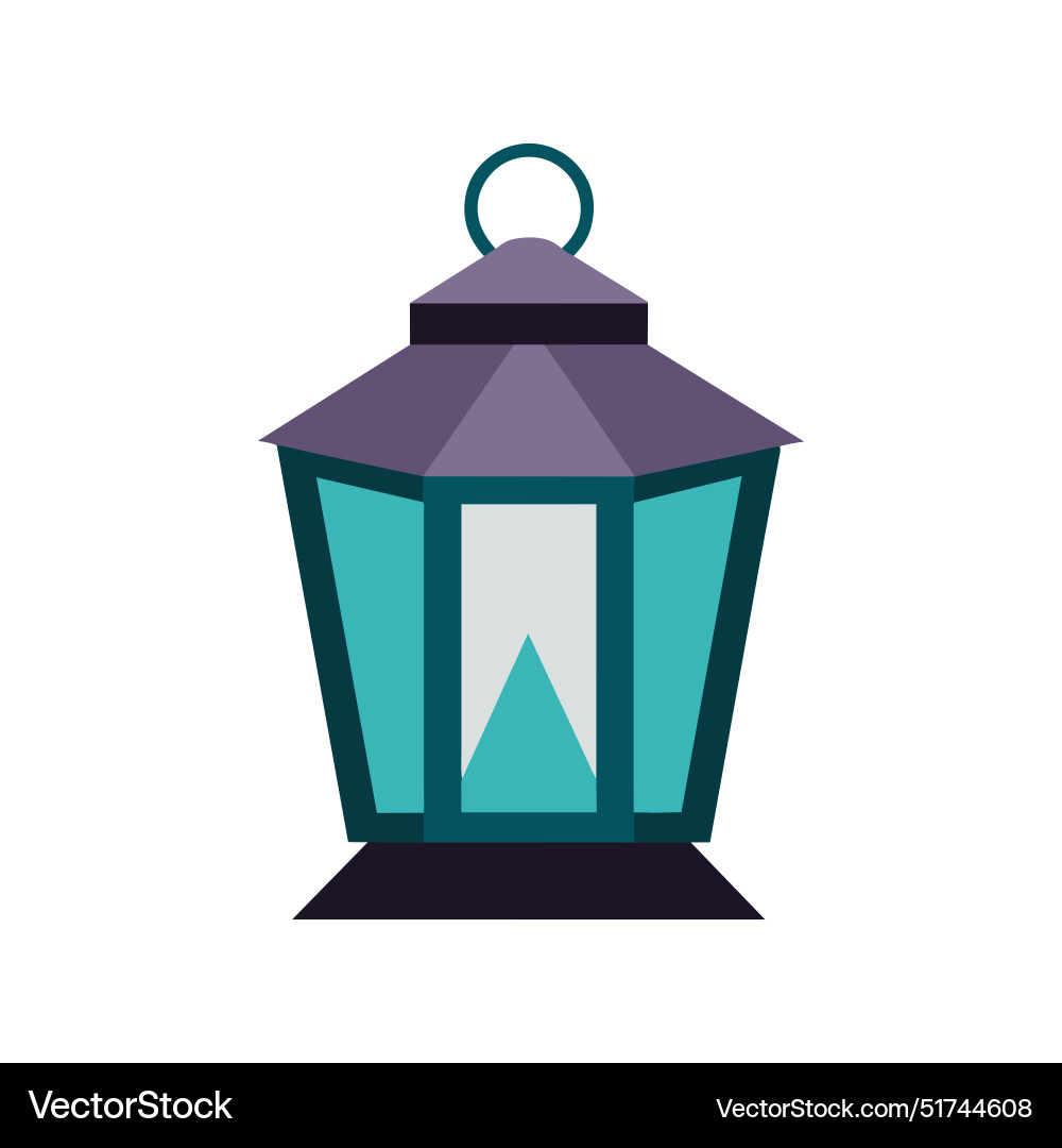 Lantern isolated flat Royalty Free Vector Image