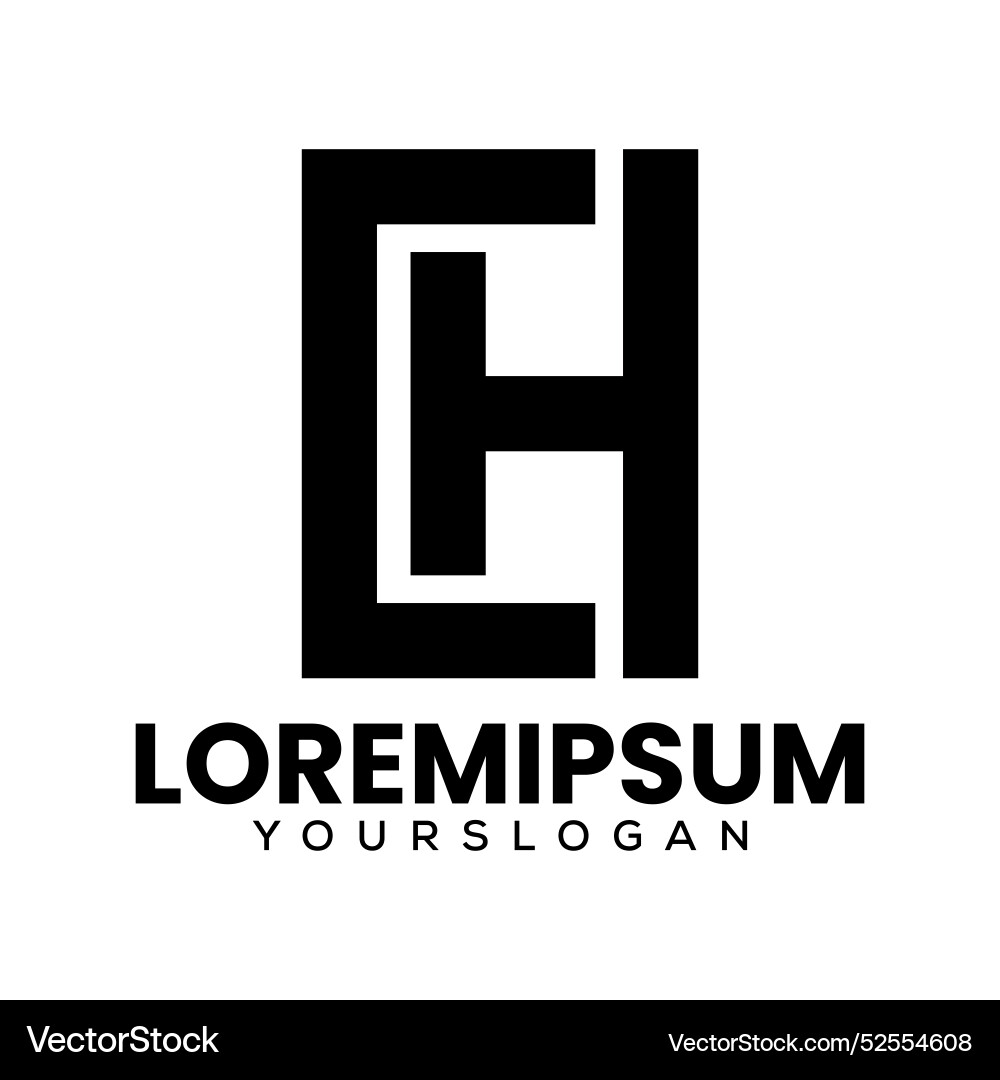 Letter c h initial logo design – Royalty-Free Vector | VectorStock