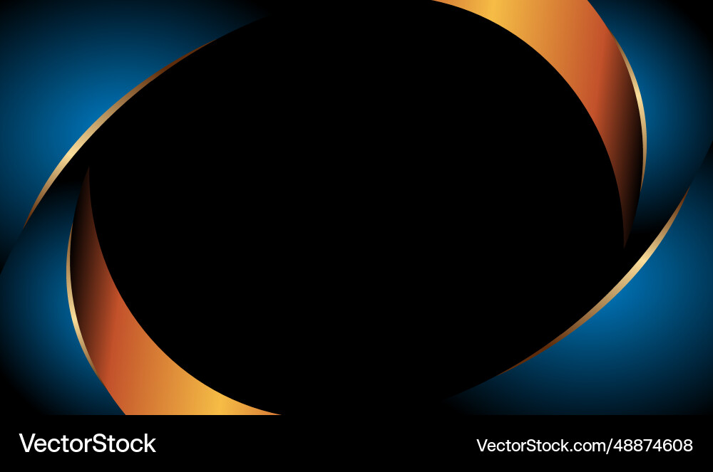 Luxury gradient gold blue background abstract Vector Image