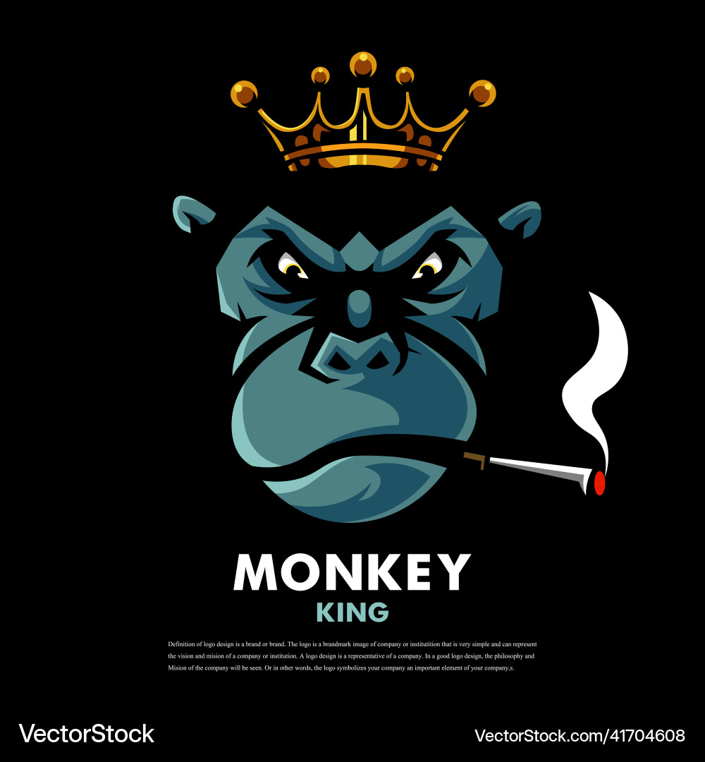 Monkey king Royalty Free Vector Image - VectorStock