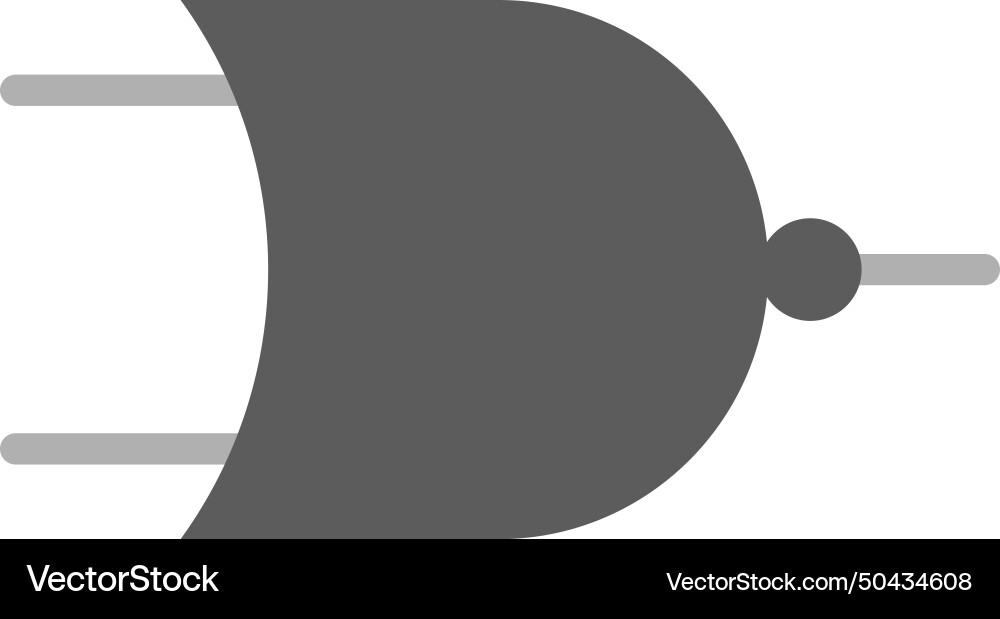 Nor gate icon image Royalty Free Vector Image - VectorStock