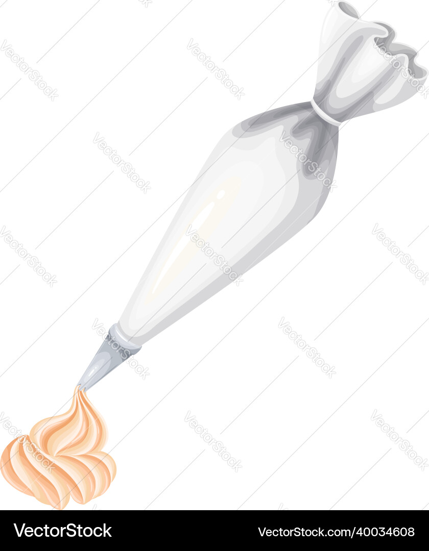 Pastry bag with cream Royalty Free Vector Image