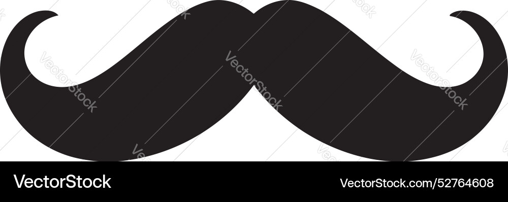 Playful persona whimsical doodle moustache icon Vector Image